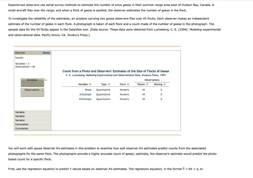 Solved Experienced observers use aerial survey methods to | Chegg.com