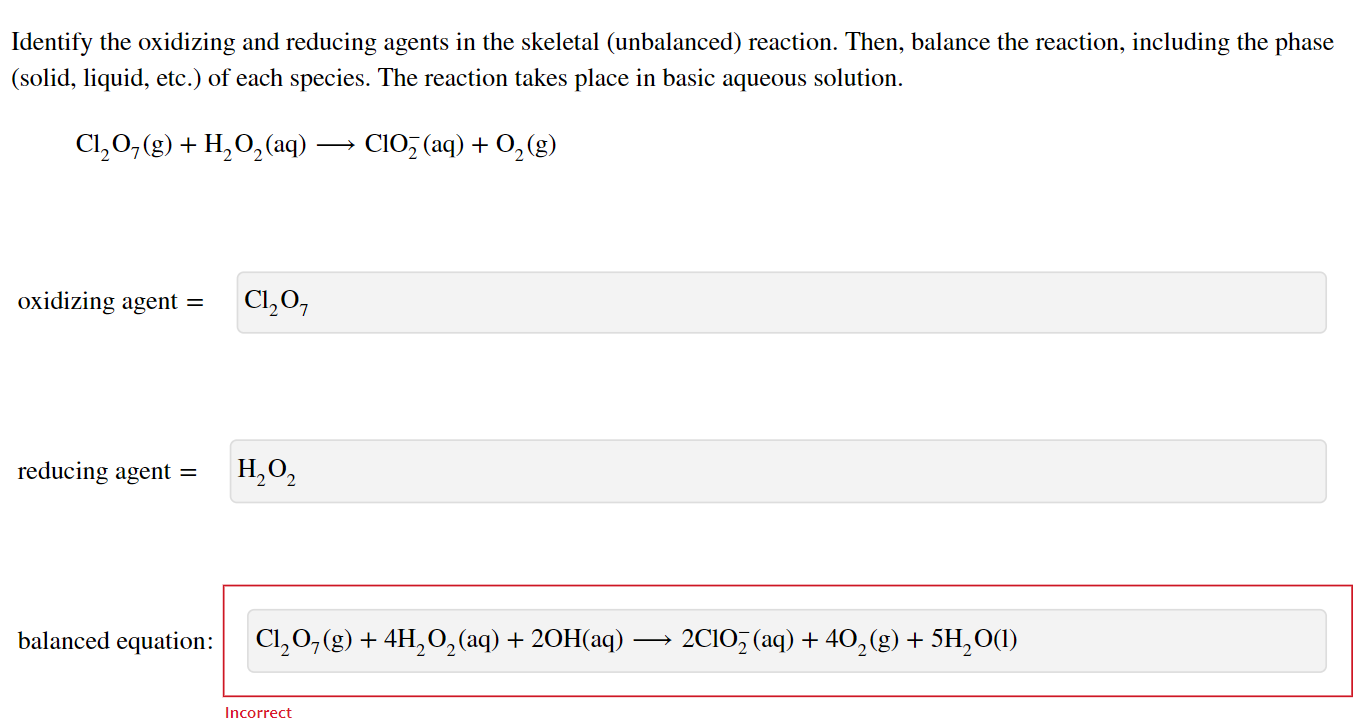 Solved Identify the oxidizing and reducing agents in the | Chegg.com