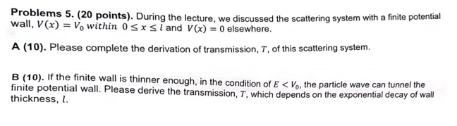 Solved Problems 5. (20 ﻿points). ﻿During the lecture, we | Chegg.com