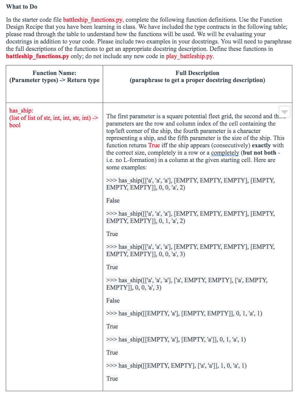 Solved In this assignment, you will be completing a Python | Chegg.com