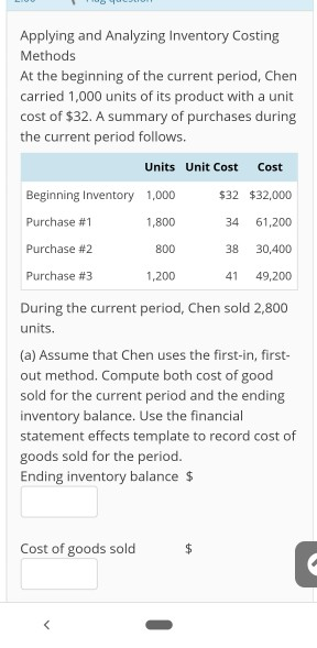 Solved Applying and Analyzing Inventory Costing Methods At | Chegg.com
