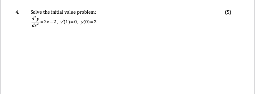 Solved Solve the initial value problem: \\[ \\frac{d^{2} | Chegg.com