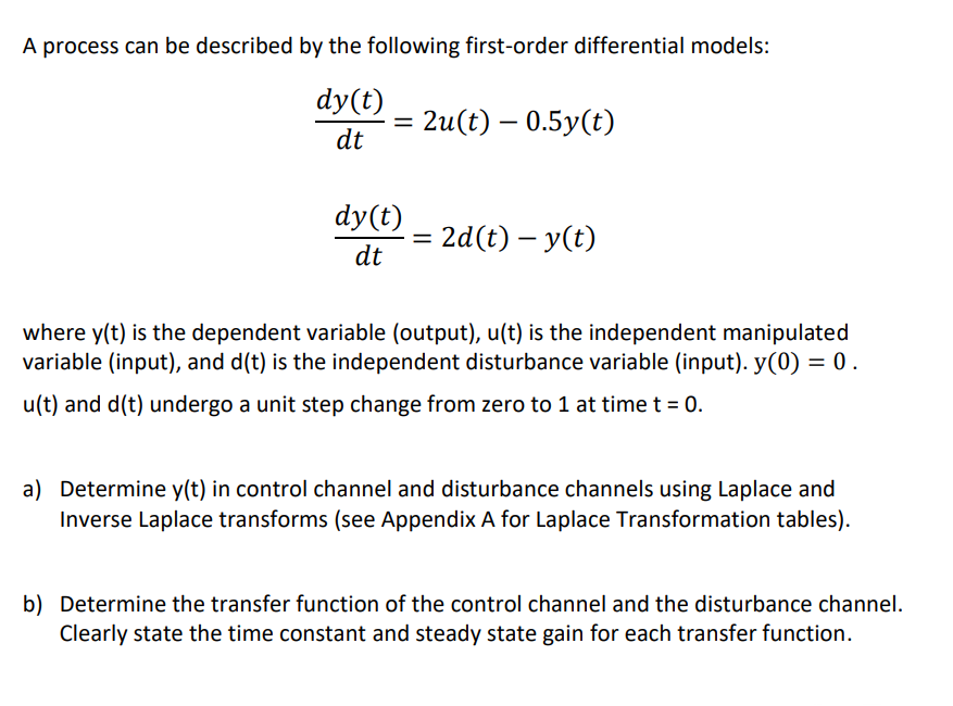 Solved A process can be described by the following | Chegg.com