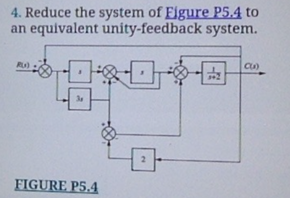 Solved 4. Reduce the system of Eigure P5.4 to an equivalent | Chegg.com