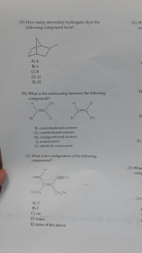 Solved Hy group 11) Which of the following compounds has an | Chegg.com