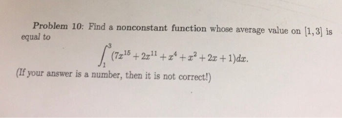 Solved Problem 10: equal to Find a nonconstant function | Chegg.com