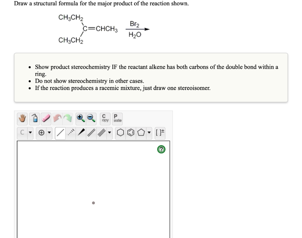 Solved Draw a structural formula for the major product of | Chegg.com