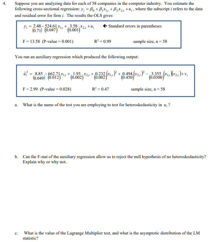 Suppose you are analyzing data for each of 58 | Chegg.com