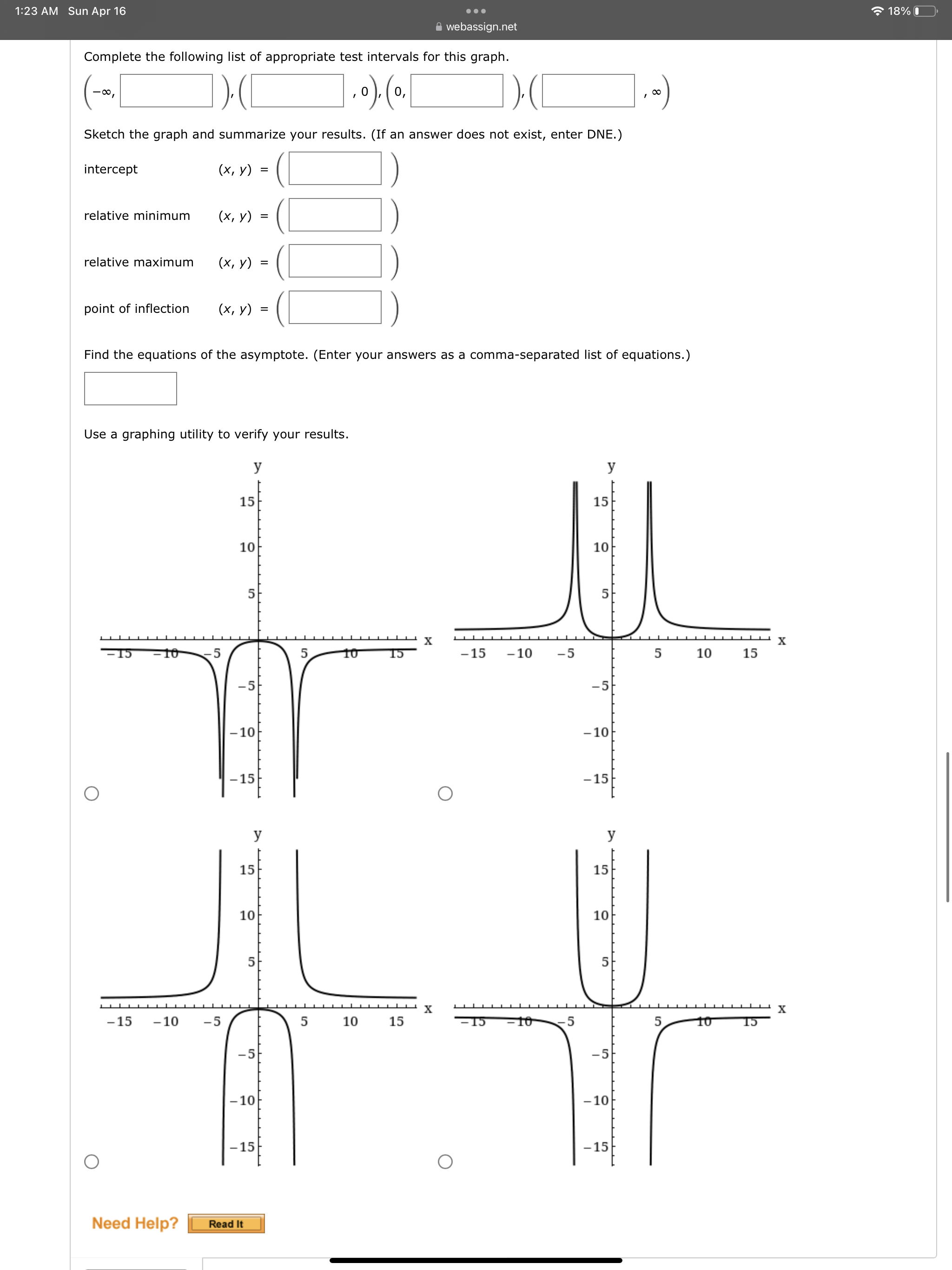 Analyze and sketch a graph of the following function. | Chegg.com