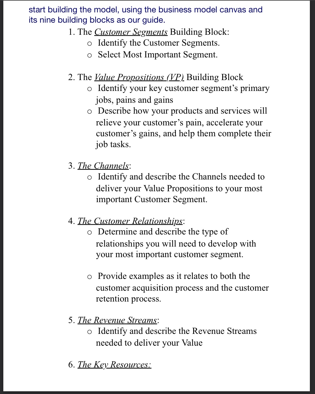 Solved start building the model, using the business model | Chegg.com