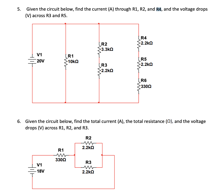 Solved 5 Given The Circuit Below Find The Current A