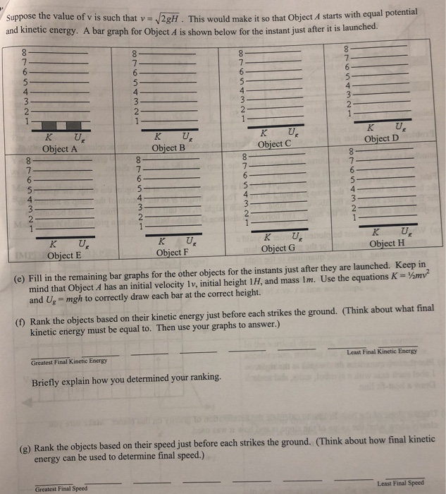 Solved Problem 2: Eight objects are launched horizontally | Chegg.com