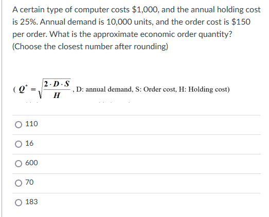 Solved A certain type of computer costs $1,000, and the | Chegg.com