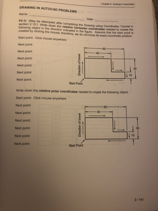 Solved I Chapter 2 Drawing in AutoCAD®1 DRAWING IN AUTOCAD | Chegg.com Solved I Chapter 2 Drawing in AutoCAD®1 DRAWING IN AUTOCAD | Chegg.com