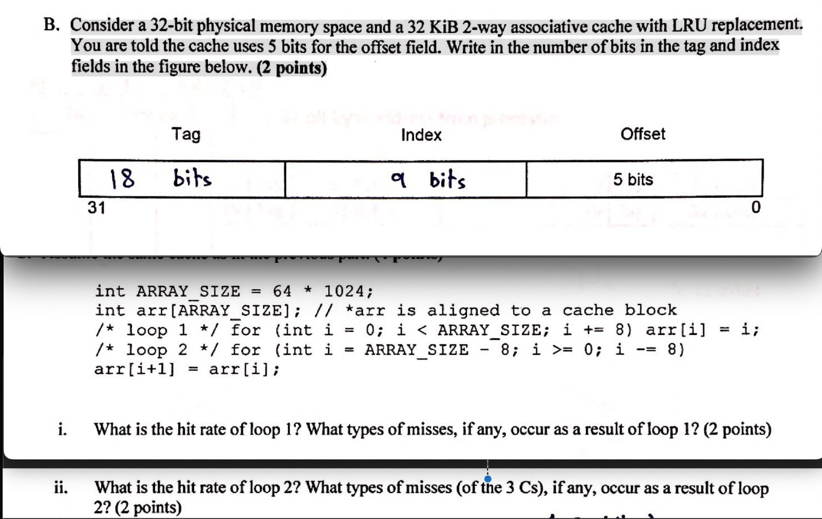 Solved Consider a 32-bit physical memory space and a 32KiB | Chegg.com