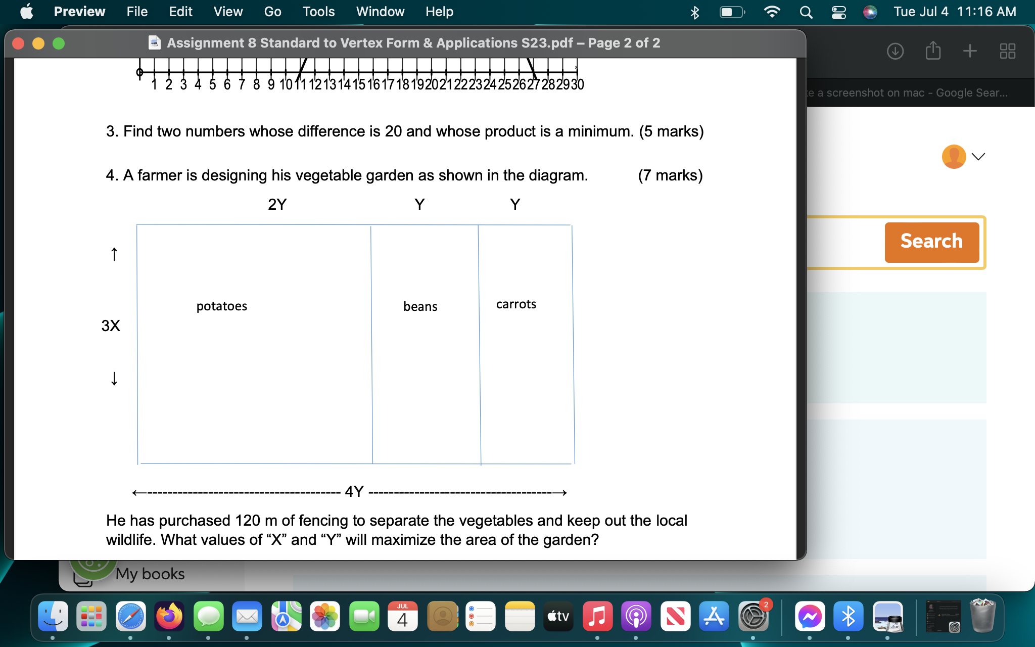 Solved 3. Find two numbers whose difference is 20 and whose | Chegg.com