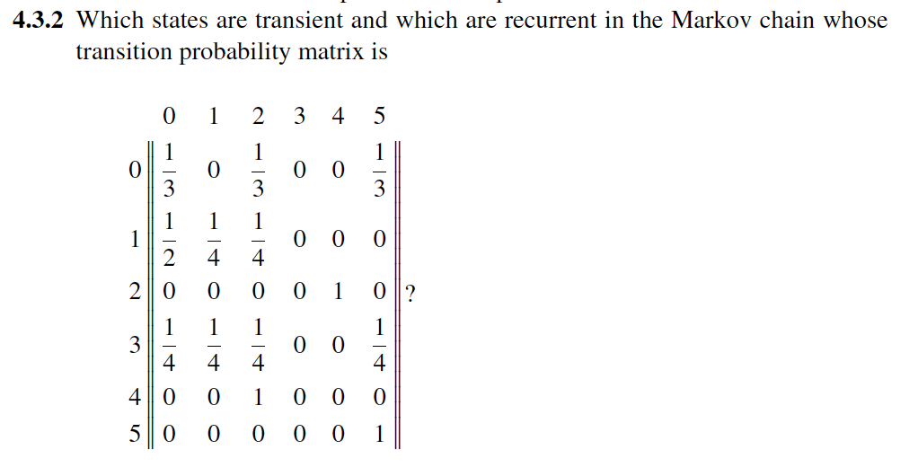 Solved 4.3.2 Which states are transient and which are | Chegg.com