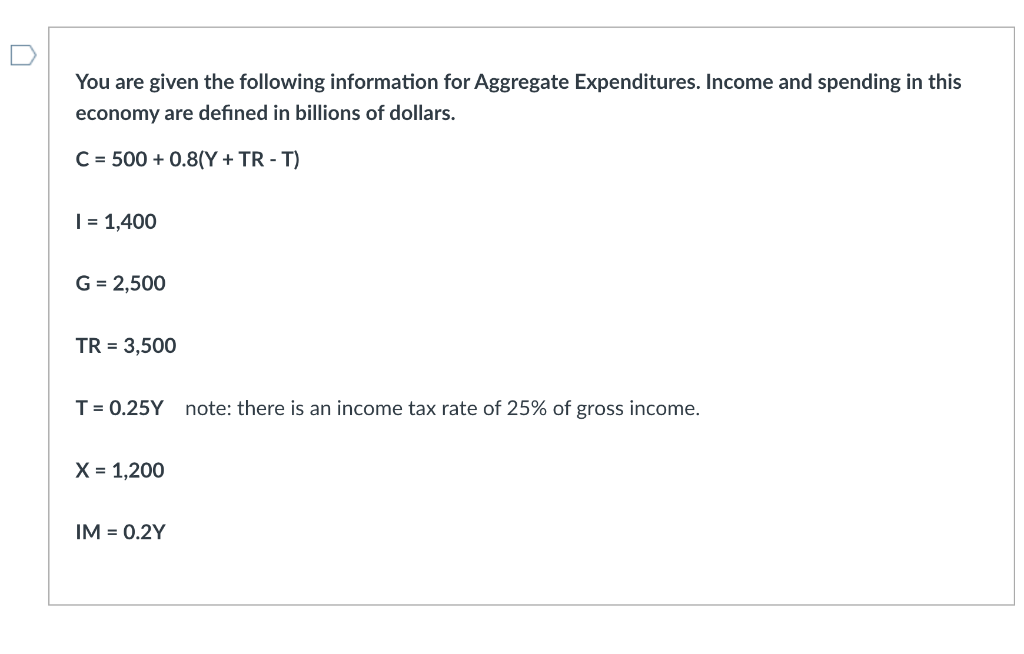 Solved You are given the following information for Aggregate | Chegg.com