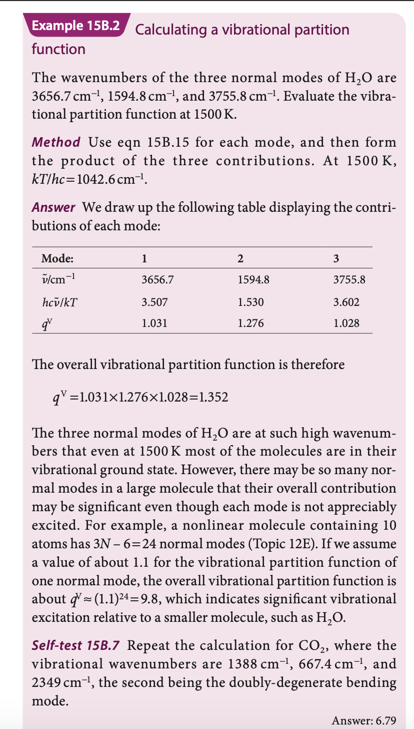 Solved 7. The vibrational wavenumbers (v1, v2, and v3) for | Chegg.com