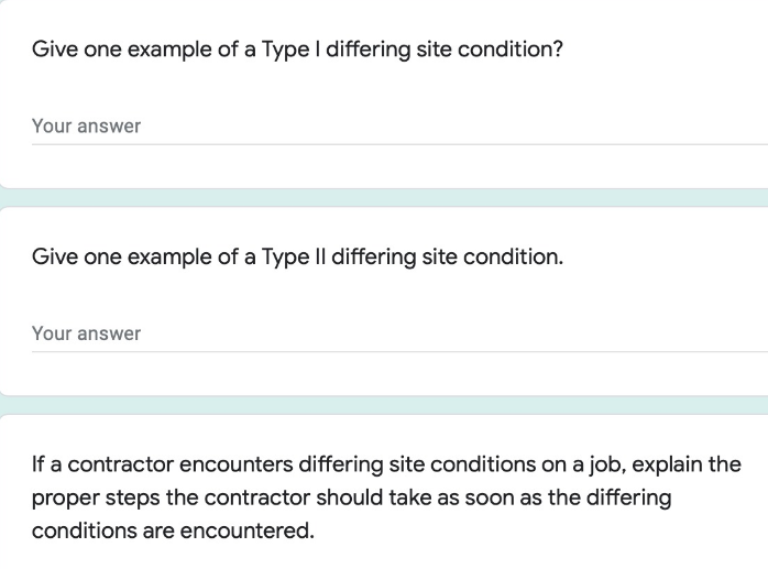 Solved Give one example of a Type I differing site | Chegg.com