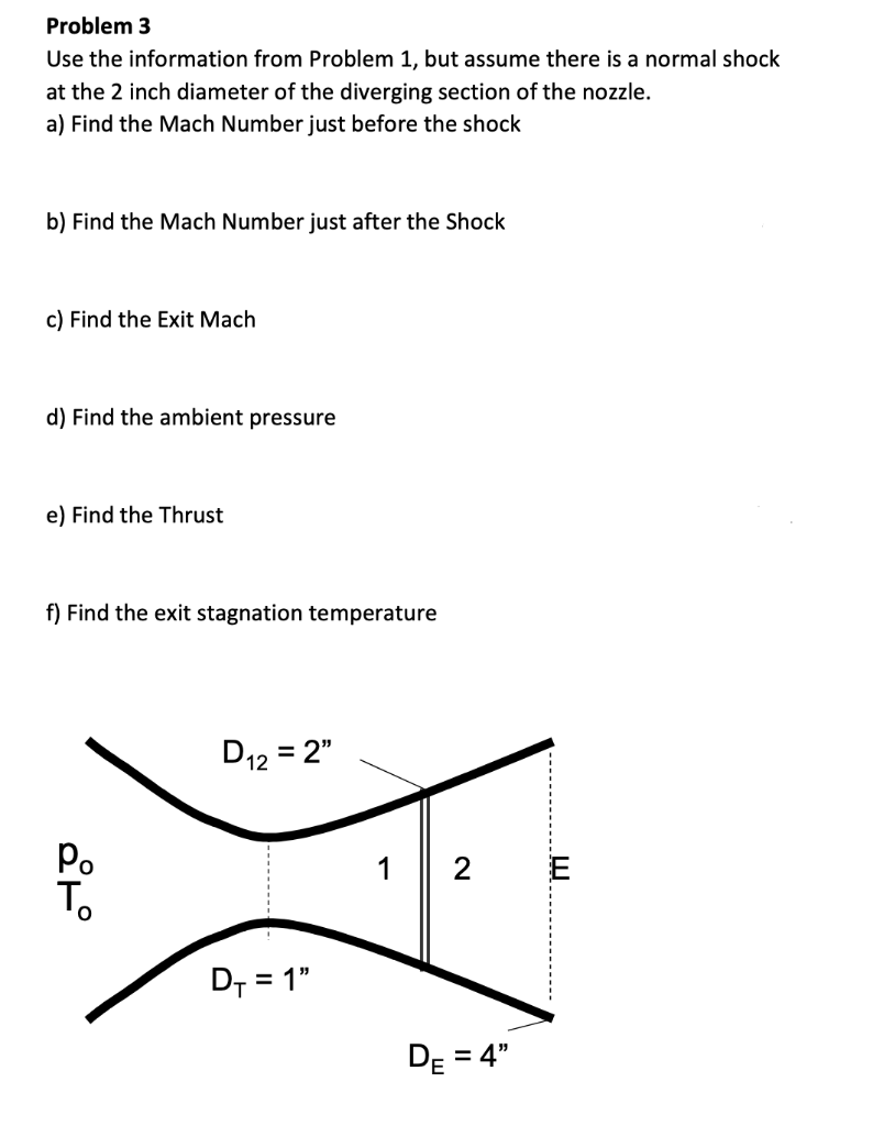 Solved Problem 1 A rocket Converging-Diverging Nozzle | Chegg.com