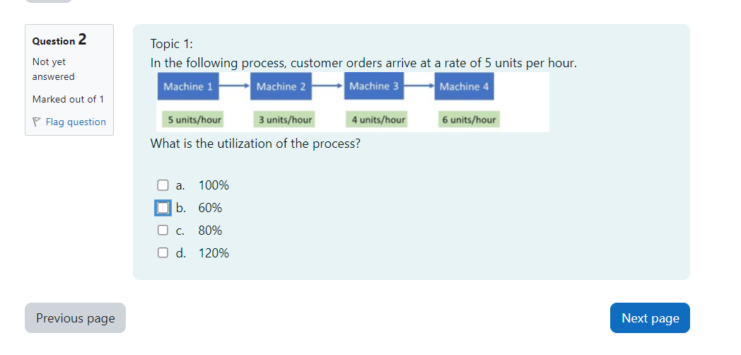 Solved Topic 1: In the following process, customer orders | Chegg.com