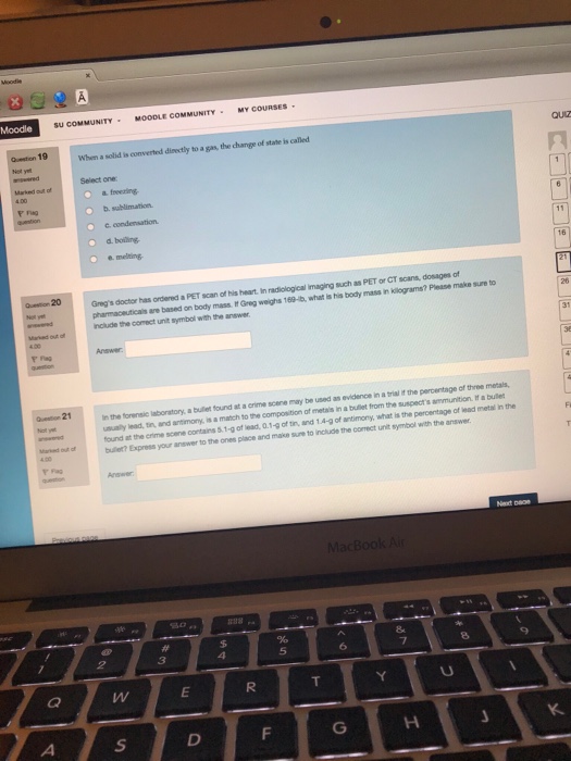 Solved Moodle SU COMMUNITY MOODLE COMMUNITY MY Question 19 | Chegg.com