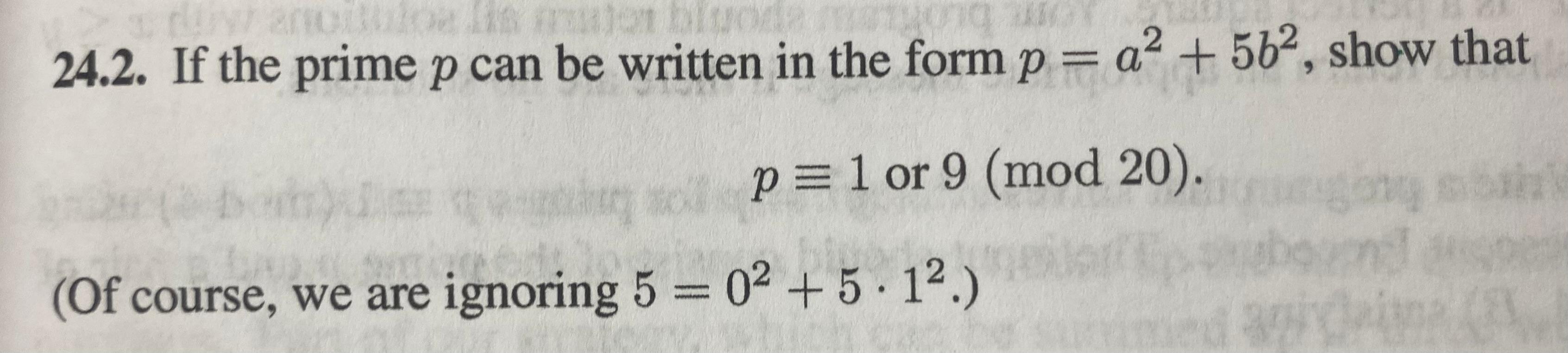 Solved 24.2. If the prime p can be written in the form | Chegg.com