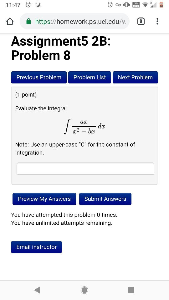 Solved 11:47 0 https://homework.ps.uc..edu/n € Assignment5 | Chegg.com