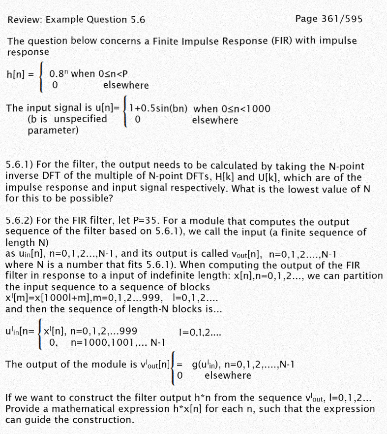 Solved Review: Example Question 5.6 Page 361/595 The | Chegg.com
