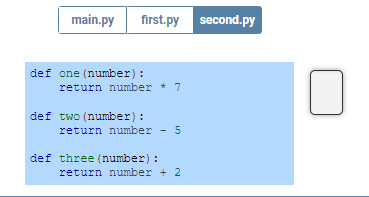 Solved main.py first.py second.py import first def one | Chegg.com
