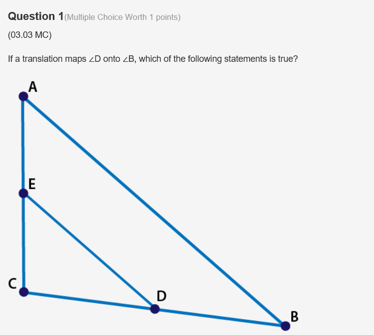 Solved Question 1 (Multiple Choice Worth 1 points) (03.03 | Chegg.com