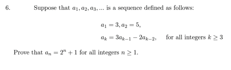 Solved 6. Suppose that al, 22, a3, ... is a sequence defined | Chegg.com