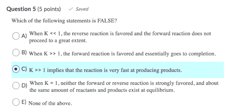 Solved Question 5 (5 points) Saved Which of the following | Chegg.com