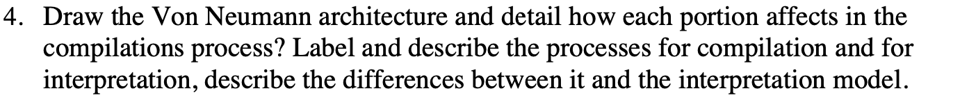 Solved Draw the Von Neumann architecture and detail how each | Chegg.com
