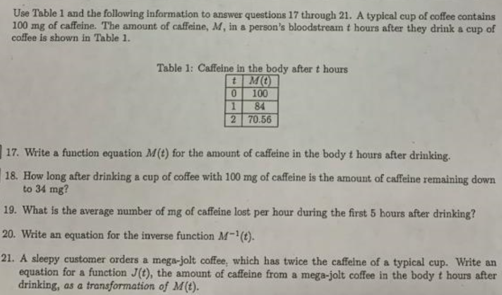 Solved Use Table 1 and the following information to answer | Chegg.com