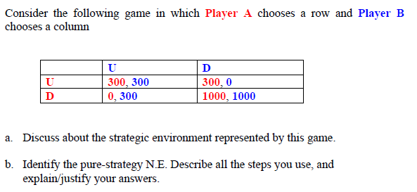 Solved Consider the following game in which Player A chooses | Chegg.com