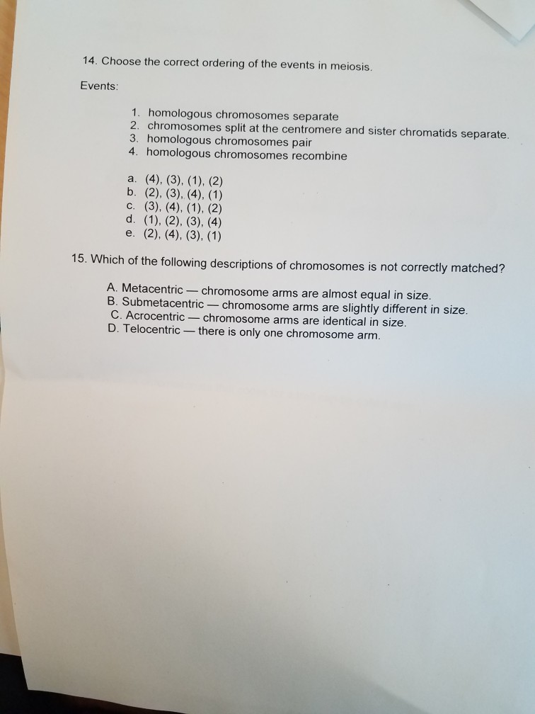 Solved 7. Crossing-over of parts of chromosomes: A) has no | Chegg.com