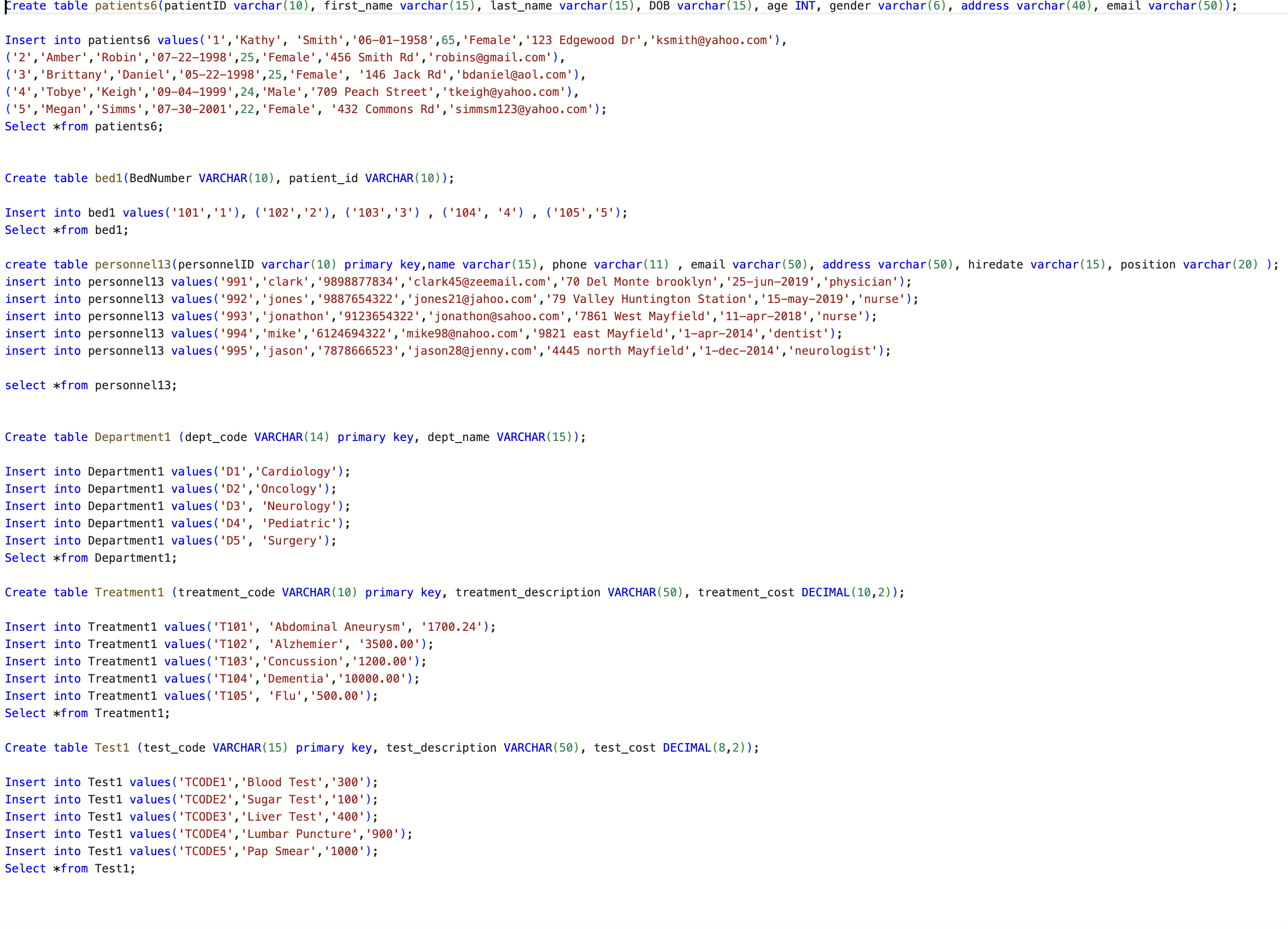 Solved Please submit two files, one contains your queries | Chegg.com
