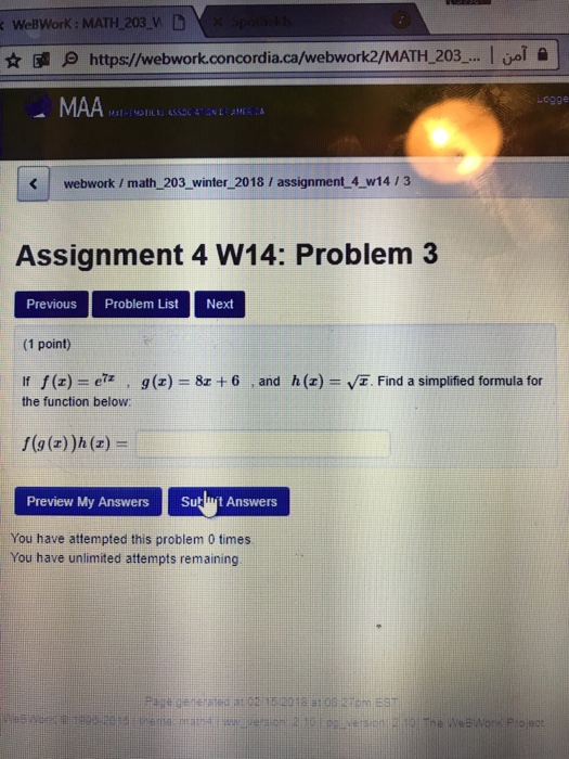Solved WeBWork: MATH 203 V D ☆國 | Chegg.com Solved WeBWork: MATH 203 V D ☆國 | Chegg.com