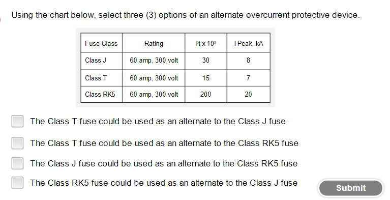 Solved Using the chart below, select three (3) ﻿options of | Chegg.com