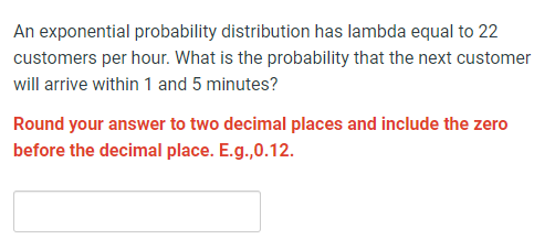 Solved An exponential probability distribution has lambda | Chegg.com