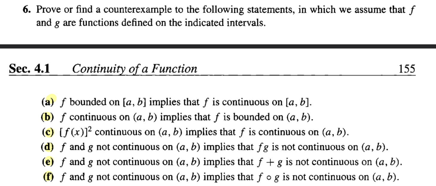 Solved 6. Prove or find a counterexample to the following | Chegg.com