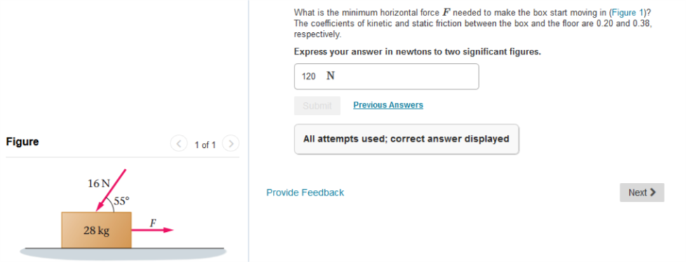 Solved What is the minimum horizontal force F needed to make | Chegg.com
