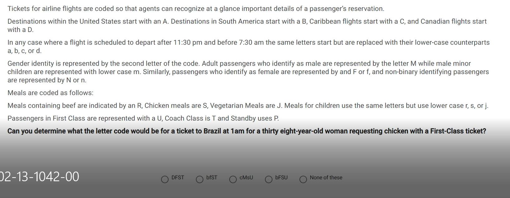 Solved Tickets for airline flights are coded so that agents | Chegg.com