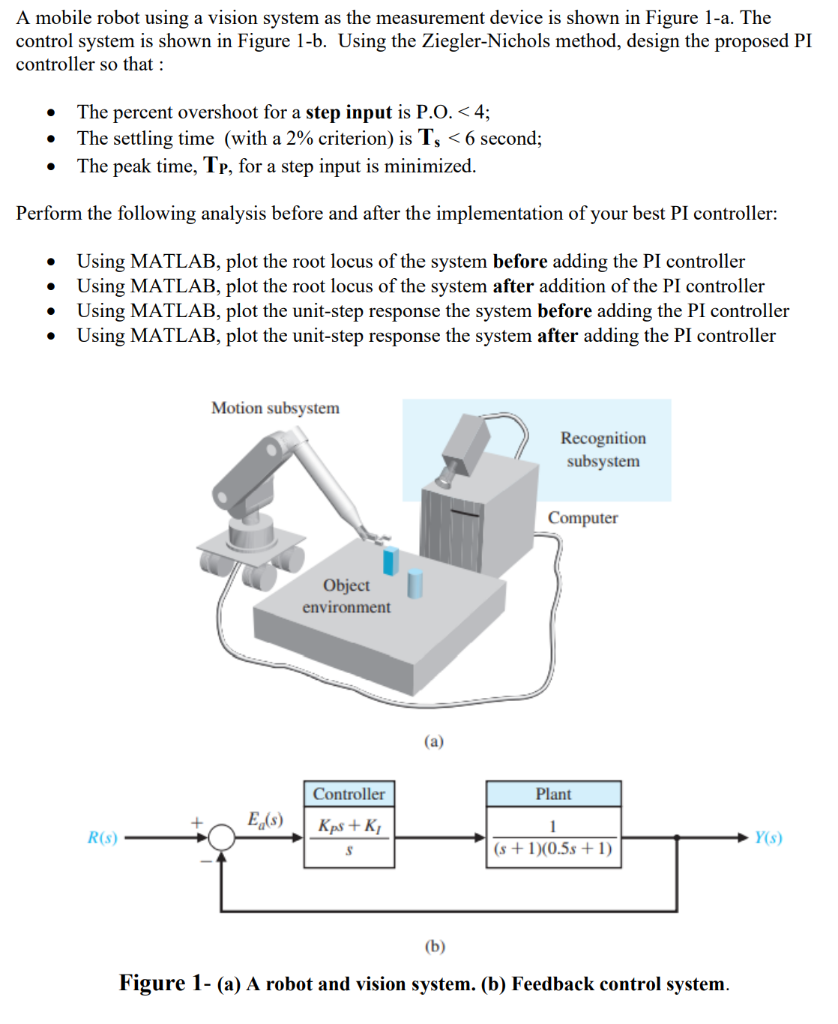 A mobile robot using a vision system as the | Chegg.com