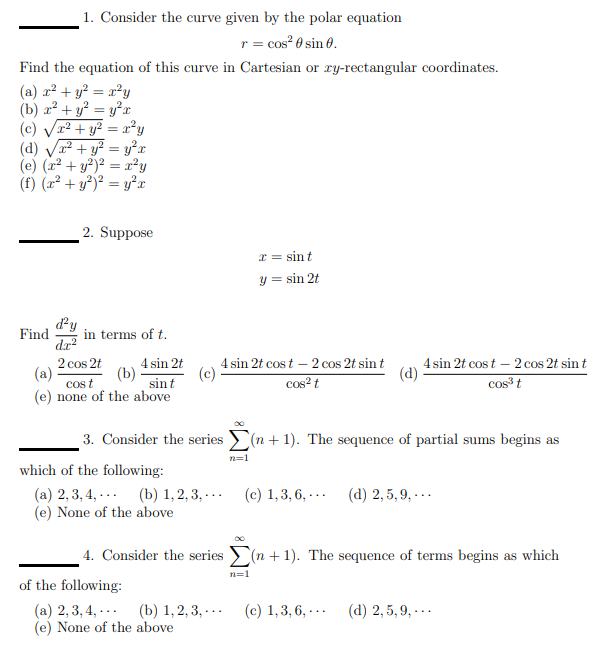 Solved The Answers Are: 1e, 2e, 3d, 4a Just Would Like To 