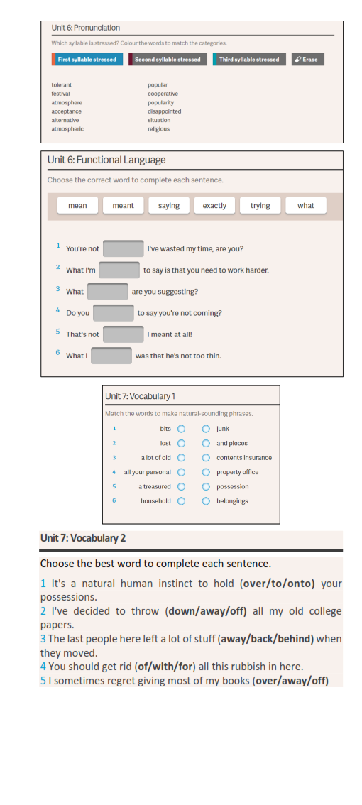 Solved Unit 6: Vocabulary 3 Colour the words to match the | Chegg.com