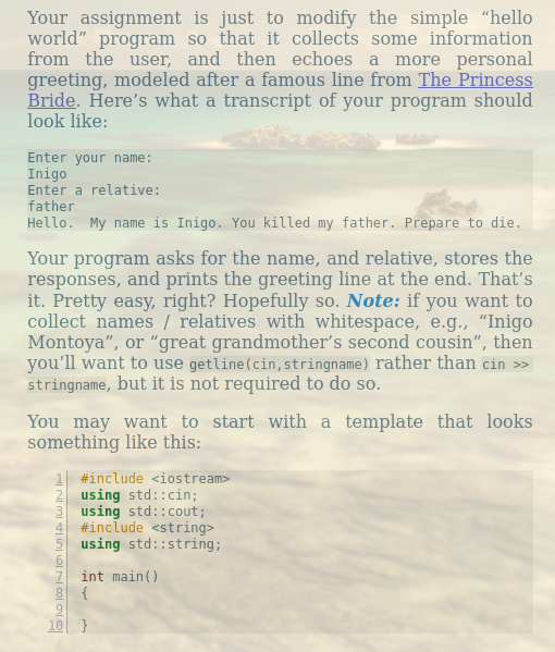 Solved Your assignment is just to modify the simple “hello | Chegg.com