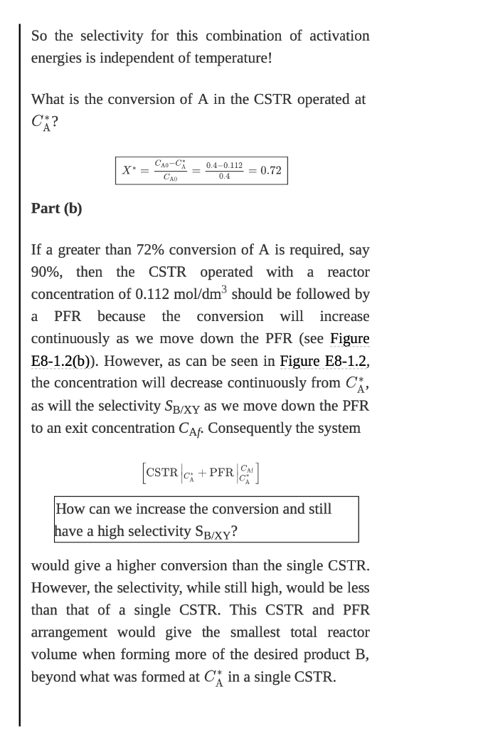 Solved SB/XY and conversion, X, if the reaction had been | Chegg.com